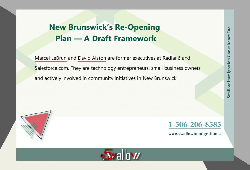 New Brunswick’s Re-Opening Plan — A Draft Framework