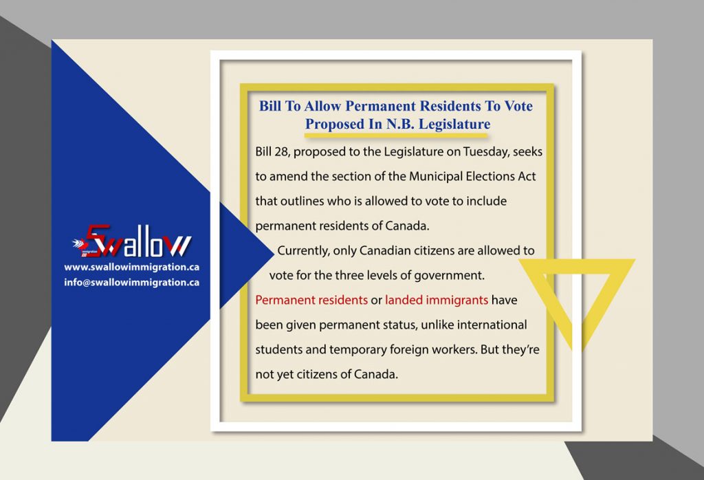 Bill To Allow Permanent Residents To Vote Proposed In N.B. Legislature